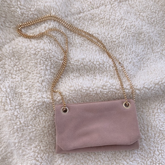 Free People | Bags | Free People Suede Chain Wallet | Poshmark
